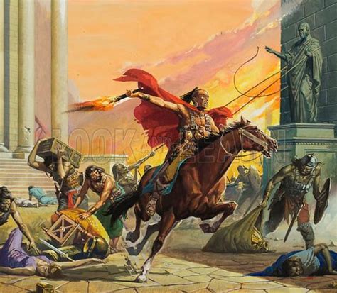 Sack Of Rome By The Visigoths Of Alaric 410 Stock Image Look And Learn