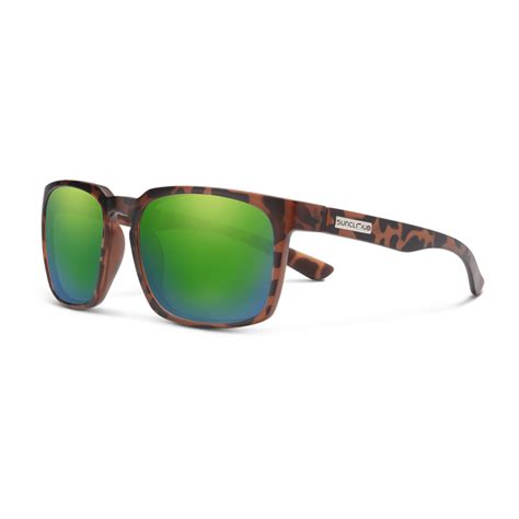 Suncloud Hundo Sunglasses Matte Tortoise Polar Green Mirror Madison