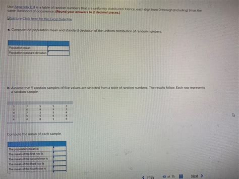 Solved Use Appendix 84 Is A Table Of Random Numbers That