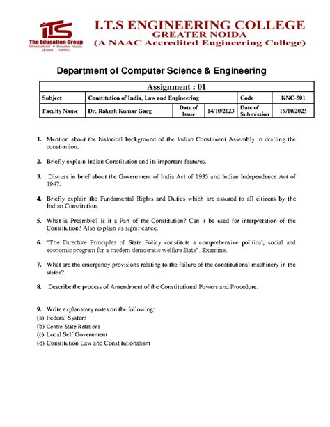 Cse Assignment 01 Coi Btech Department Of Computer Science
