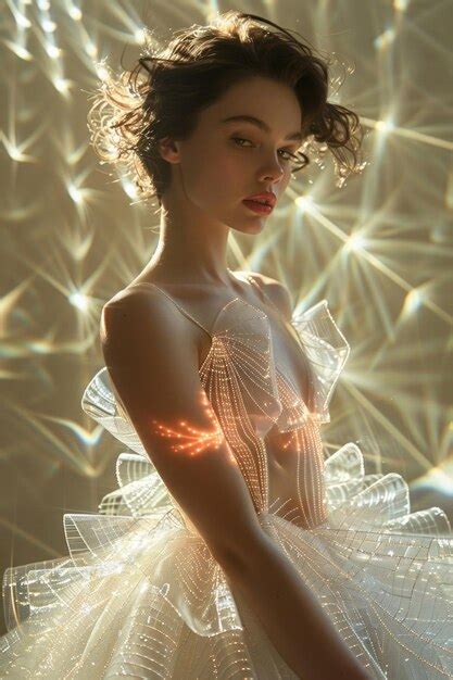 A Model Wearing A Virtual Dress With The Dress Rendered In 3d And