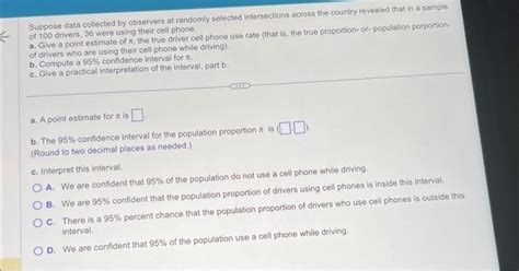 solved suppose data collected by observers at randomly