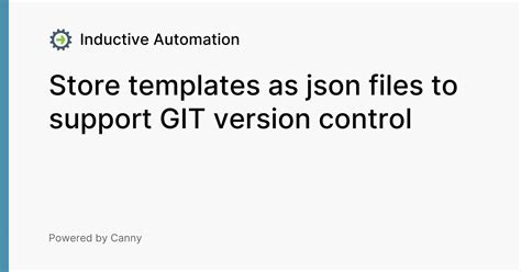 Store Templates As Json Files To Support Git Version Control Voters