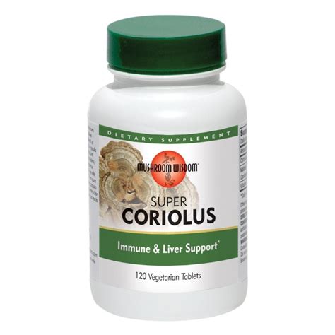 Super Coriolus Turkey Tail 120 Tablets Mushroom Wisdom Inc