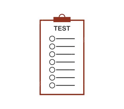 Test Icon Notebook Clipboard Test Vector Notebook Clipboard Test Png