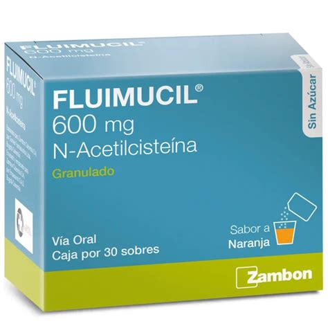 Fluimucil 600mg Alivio Tos Y Congestión
