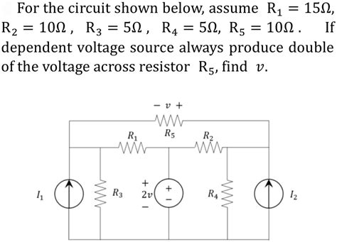 For The Circuit Shown Below Assume R1 15Ω R2 10Ω R3 5Ω R4