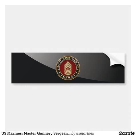 Us Marines Master Gunnery Sergeant Usmc Mgysgt Bumper Sticker