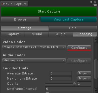 Codecs AVPro Movie Capture Documentation