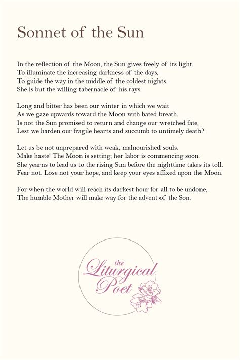 Sonnet Of The Sun Poem
