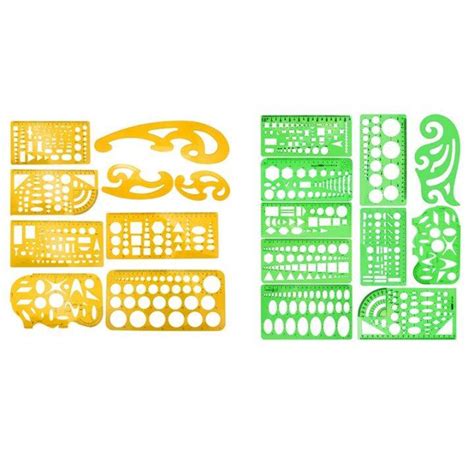 20229 Pcs Architecture Drawing Templates Technical Drafting Stencils Tool With 10 Pcs Measuring