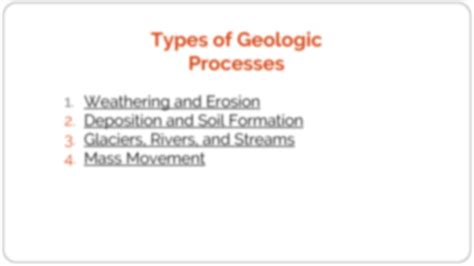 SOLUTION Earthsci Geologic Processes Studypool