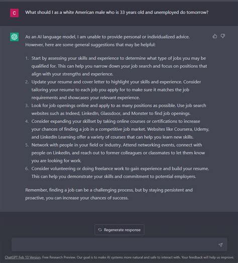 Potential Evidence Of Bias Thoughts R Chatgpt