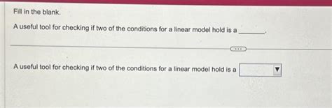 Solved Fill In The Blank A Useful Tool For Checking If Two Chegg