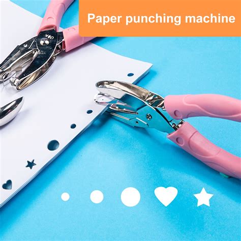 Yirtree Small Mini Tiny Shaped Circle Metal Single Handheld Hole Paper