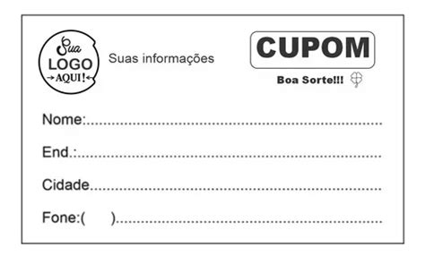 100 Blocos Cupom Para Sorteio 10x6cm 50 Folhas Cada Mercadolivre