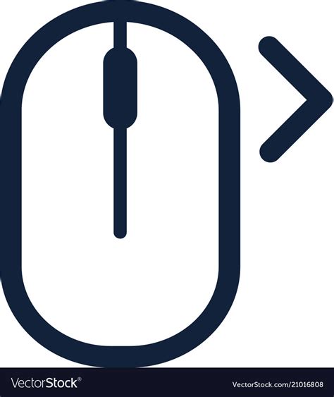 Click Right Left Computer Mouse Icon Symbol Flat Vector Image