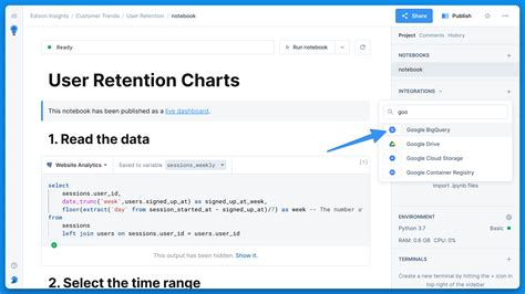 Google BigQuery - Deepnote docs