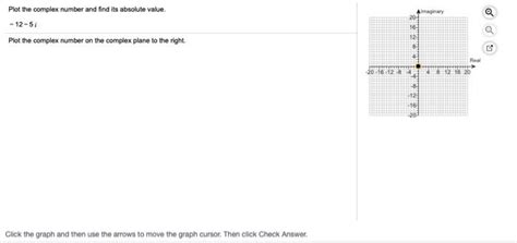 Solved Plot The Complex Number And Find Its Absolute Value