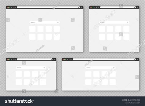 Blank Web Browser Window Tab Toolbar Stock Vector Royalty Free
