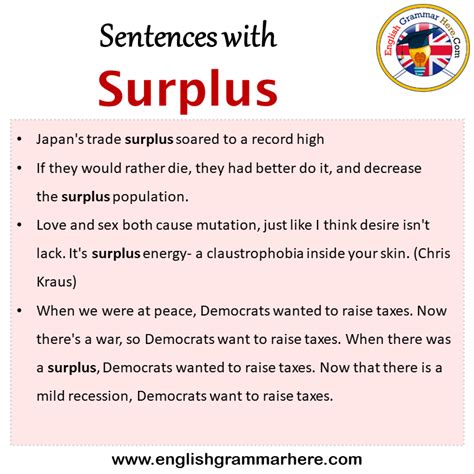 Sentences With Surplus Surplus In A Sentence In English Sentences For Surplus English
