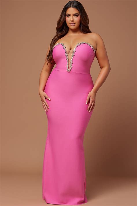 Plus Size Pink Dresses For Women Fashion Nova