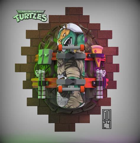 Stl File Tmnt Mikey Shell Decoration 🐚 ・3d Printable Model To Download