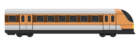 오렌지와 그레이의 현대 기차 일러스트레이션으로 혁신과 움직임을 강조합니다 객차에 대한 스톡 벡터 아트 및 기타 이미지 객차 교통수단 기관차 Istock