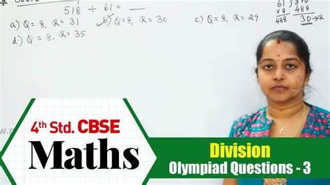 4th standard maths olympiad division olympiad questions 3 ncert