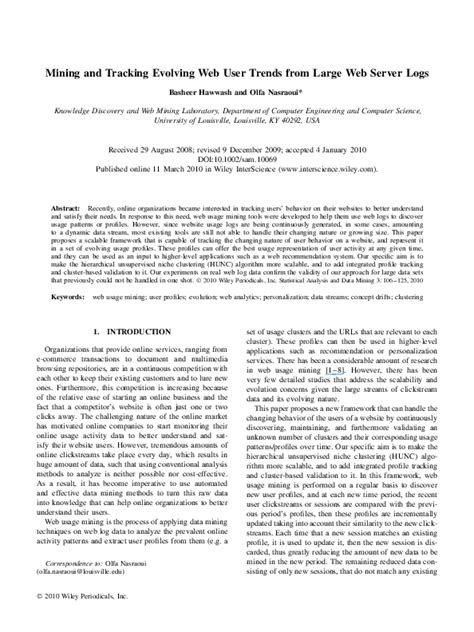 pdf mining and tracking evolving web user trends from large web
