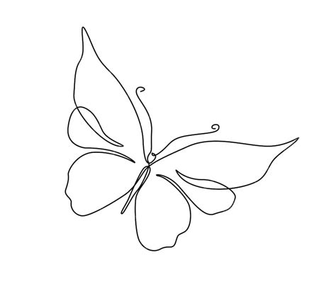 Premium Vector Continuous One Line Drawing Of Butterfly Simple Butterfly Line Art Vector