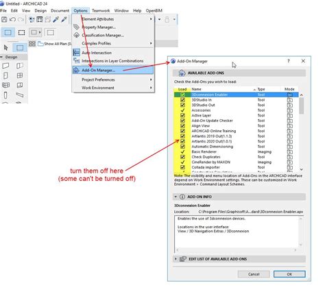 Solved Is There A Way For An Addon To Unload Itself Graphisoft Community