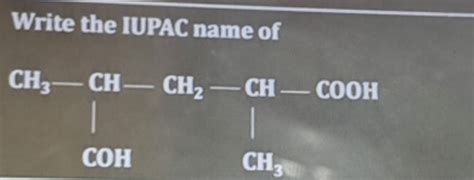 write the iupac name of cc cc c c o o c o o filo