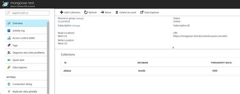 connect a node js mongoose application to azure cosmos db microsoft learn