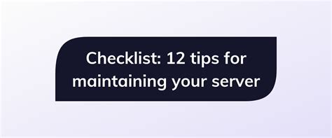 Checklist 12 Tips For Smarter Server Maintenance Ssd Nodes