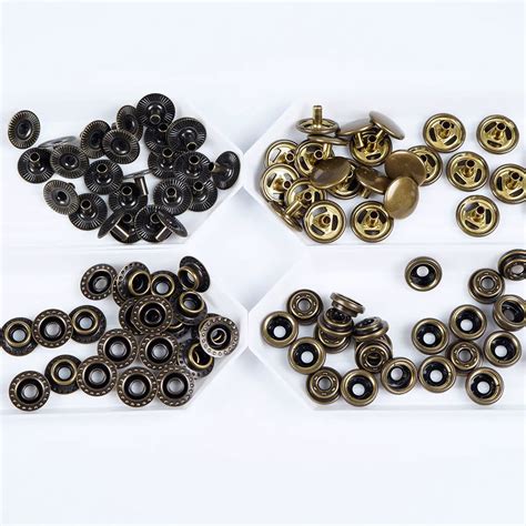 Antique Line 20 Solid Brass Snap Buttons 25 Pack Leatherado Leather