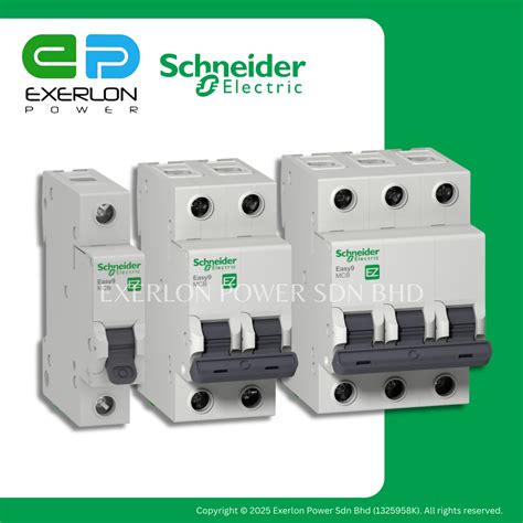 Schneider Mcb Easy9 Ez9f 4 5ka 1 Pole 2 Poles 3 Poles 6a To 63a