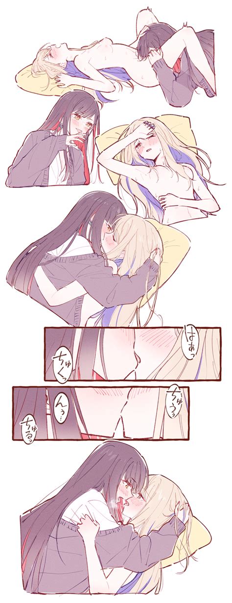 Rule 34 2girls Absurdres Azusawa Kohane Beru Popooo Black Hair Blonde