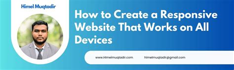 how to create a responsive website that works on all devices