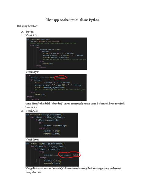 Chat App Socket Multi Client Python Pdf Komputer