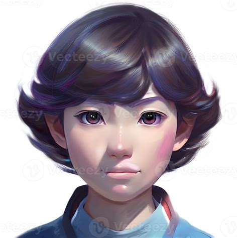 Happy Young Cute Illustration Face Profile 19900359 Png