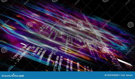 Computer Data Digital Fintech And Futuristic Coding Software For