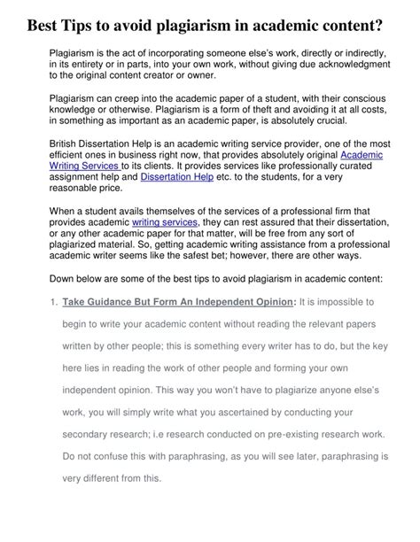Ppt Best Tips To Avoid Plagiarism In Academic Content Powerpoint Presentation Id11730363