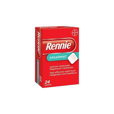 Rennie Chewable Tablets Spearmint 24 Pack Manly Ie