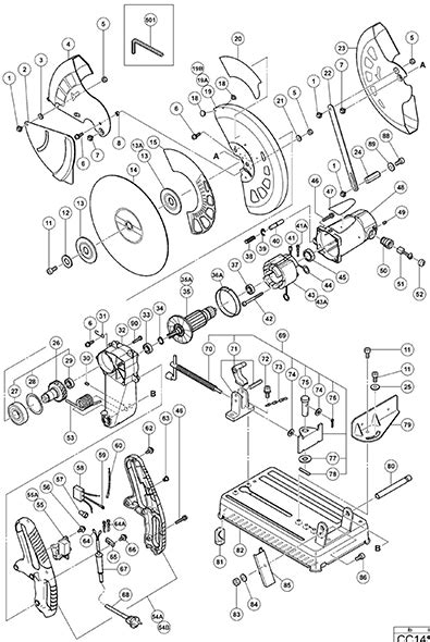 Hitachi Metabo Cc14sf Sfs Cutoff Machine Partswarehouse