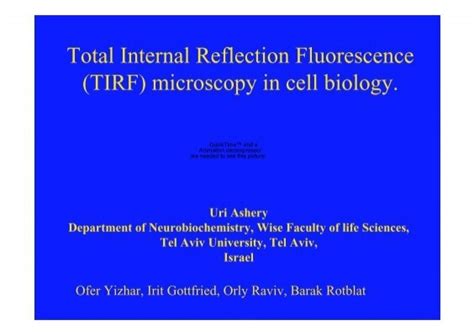 Total Internal Reflection Fluorescence Tirf Teachline