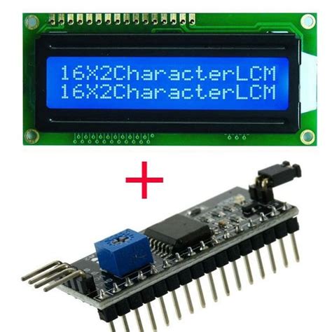 pantalla lcd azul 16x2 con modulo i2c para arduino pic etc s 30 00