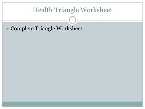 Ppt Health Triangle For Wellness Powerpoint Presentation Free