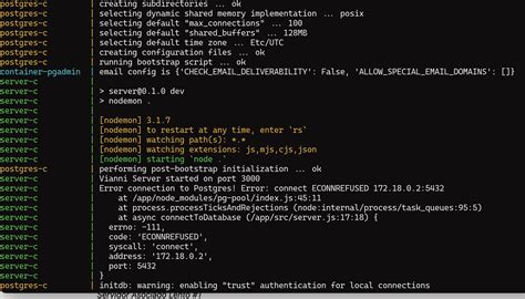 postgresql how to determine correct connection parameters in docker