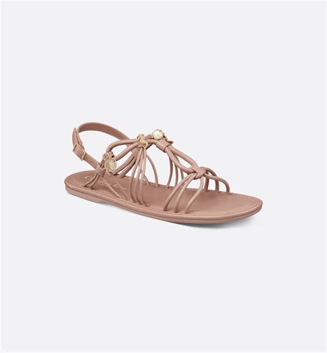 Dioriviera D Sand Sandal Deep Pink Lambskin Dior